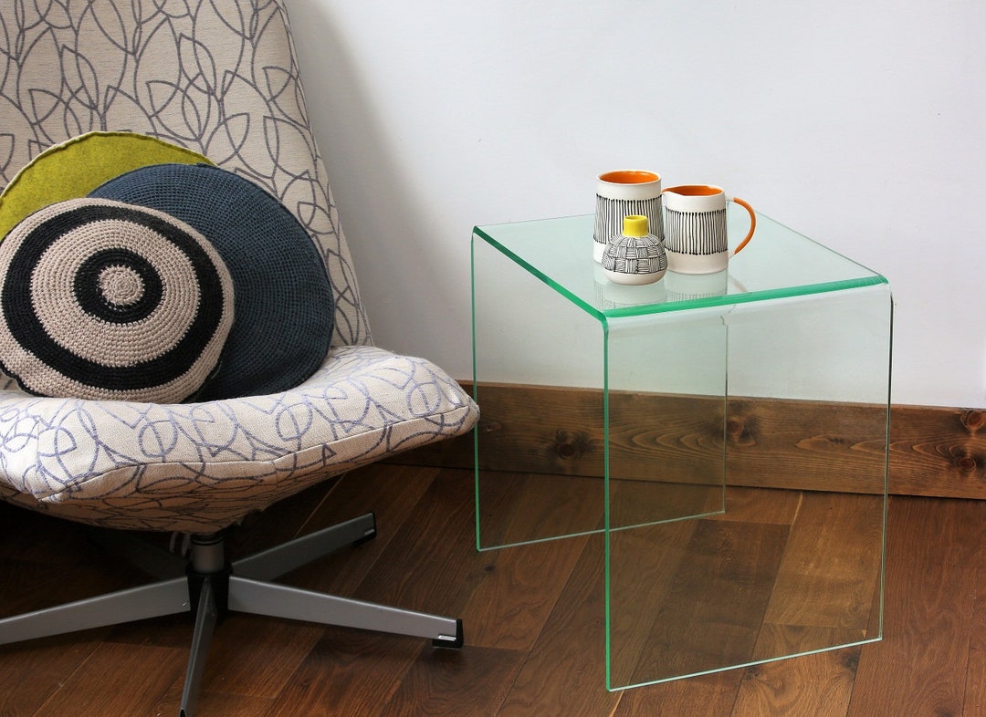 Clear Glass Effect Perspex ® Acrylic Side Table | - Etsy UK