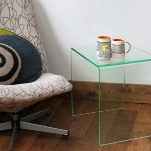 Clear Glass Effect Perspex ® Acrylic Side Table | - Etsy UK