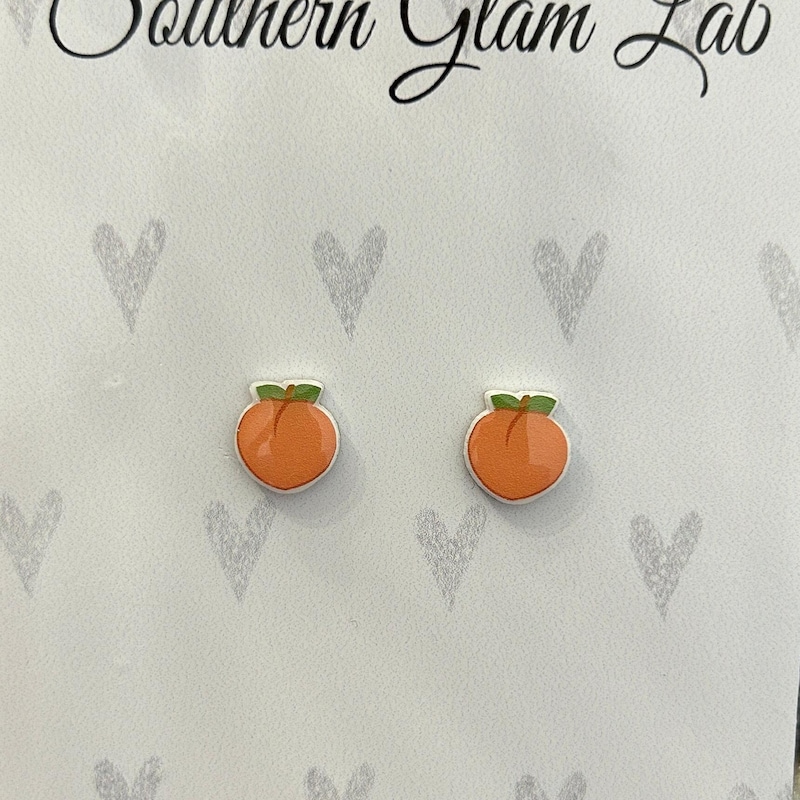 Peach Earrings - Etsy