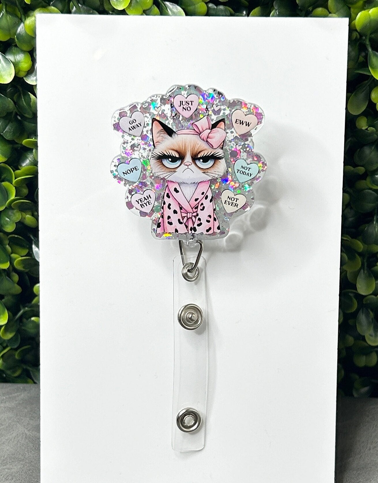 Grumpy Cat Badge Reel, Valentine Badge Reel, Nurse Badge Reel, Mental ...