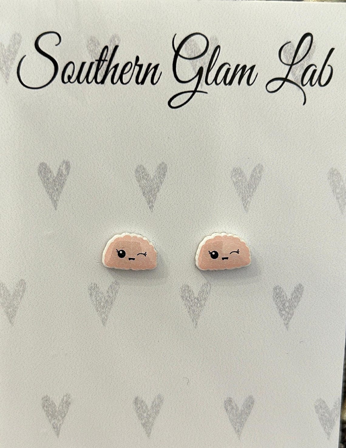 Brain Stud Earrings, Titanium Post, Hypoallergenic, Brain Earrings ...