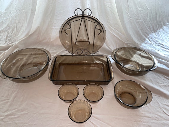 Eight-piece Amber Pyrex Set Great as a Gift | Etsy