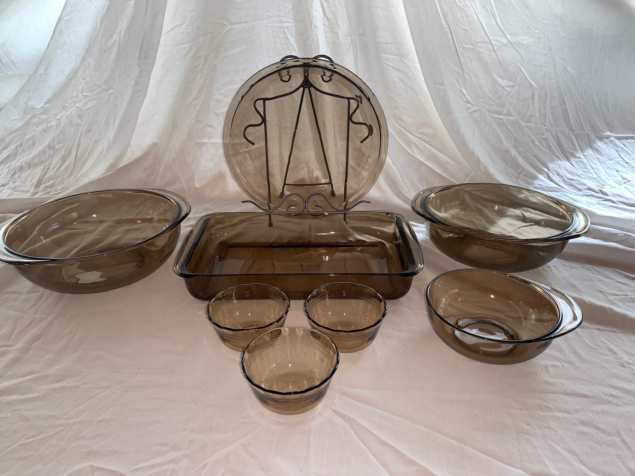 Eight-piece Amber Pyrex Set! Great as a Gift! - Etsy