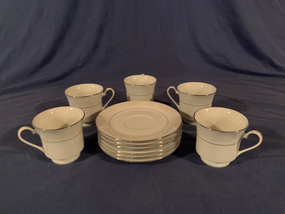 Crown Ming Fine China Jian Shiang, Royal Palm, Set of Four Cups ...