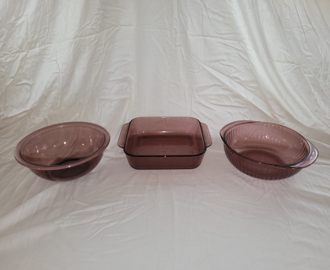 Three-piece Vintage 1970s Cranberry Pyrex Set! Hard to Find! Cute ...
