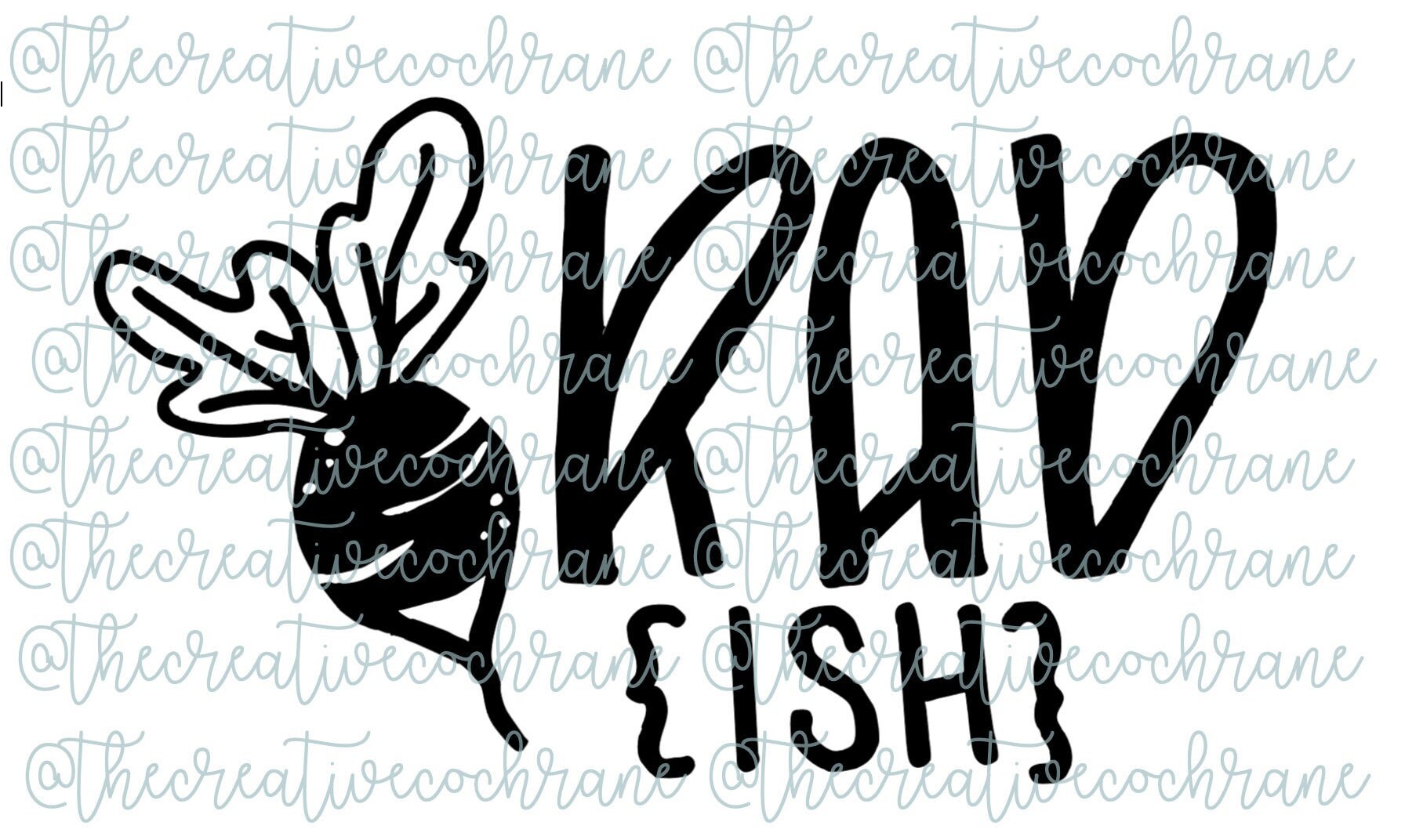 Cute Radish SVG Cut File for T Shirt Design for Use With Cutting ...