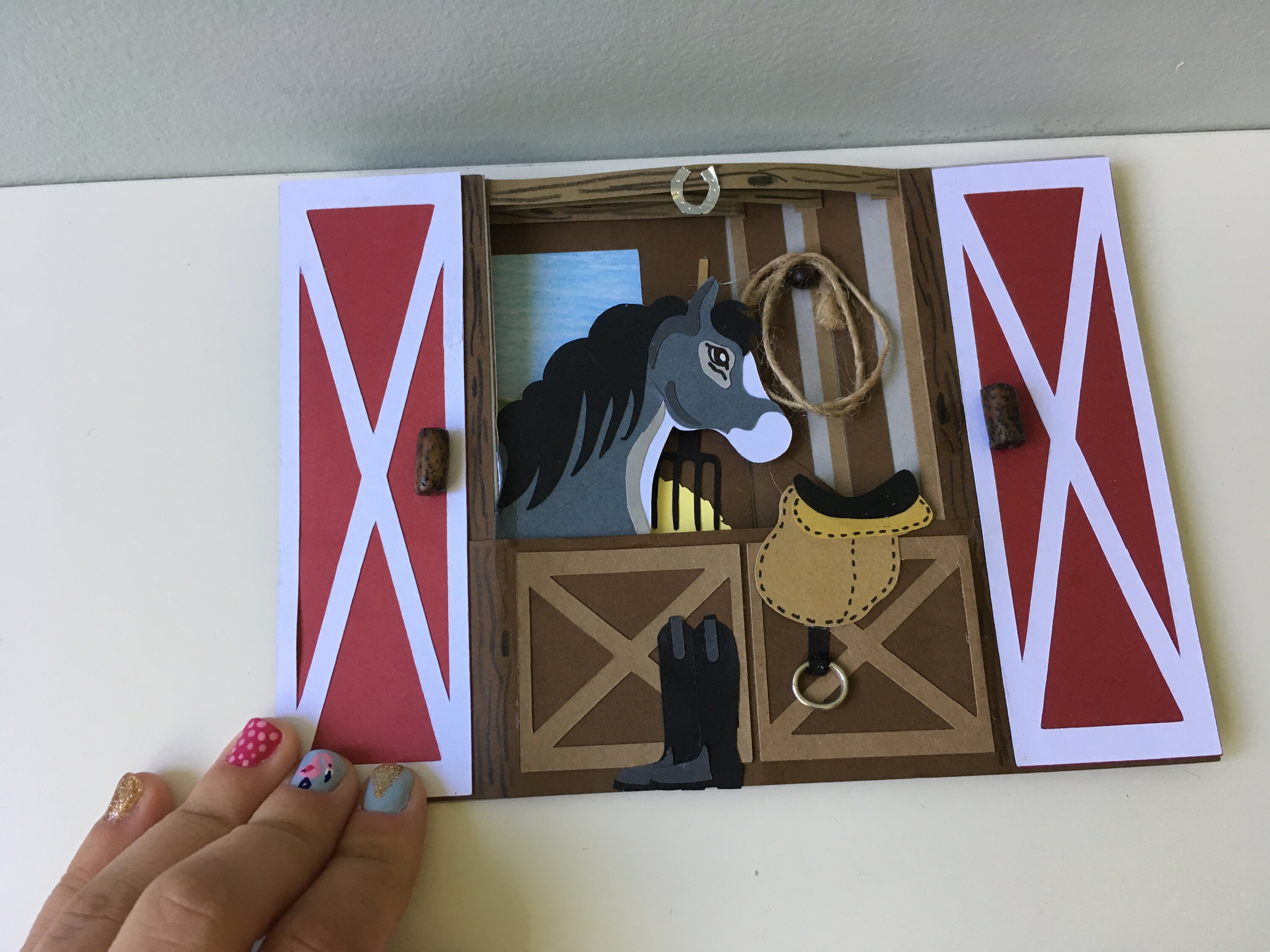 3D U Fold Horse Stable Greeting Card Cutting Files | Etsy