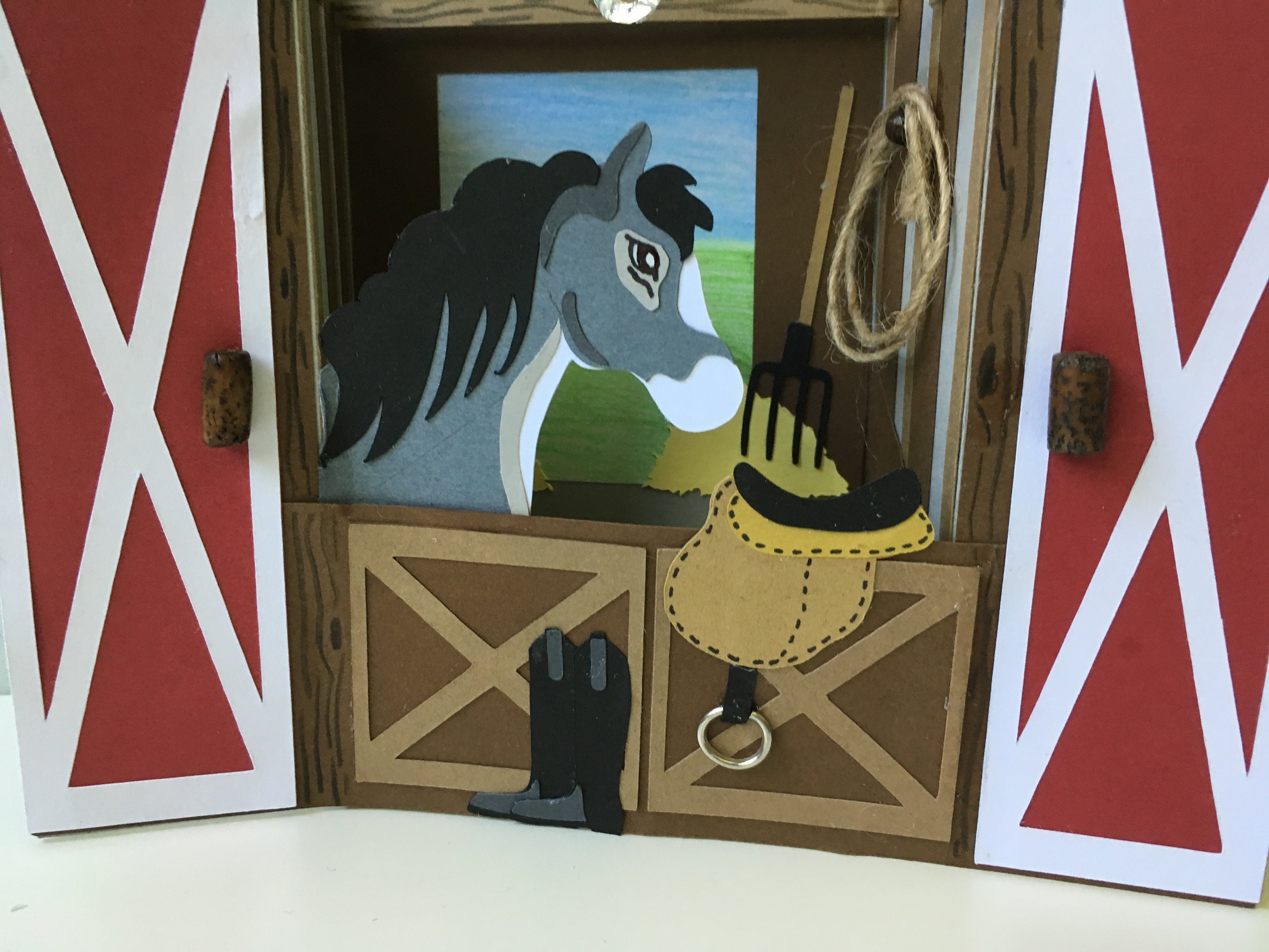 3D u Fold Horse Stable Greeting Card Cutting Files ONLY - Etsy Canada