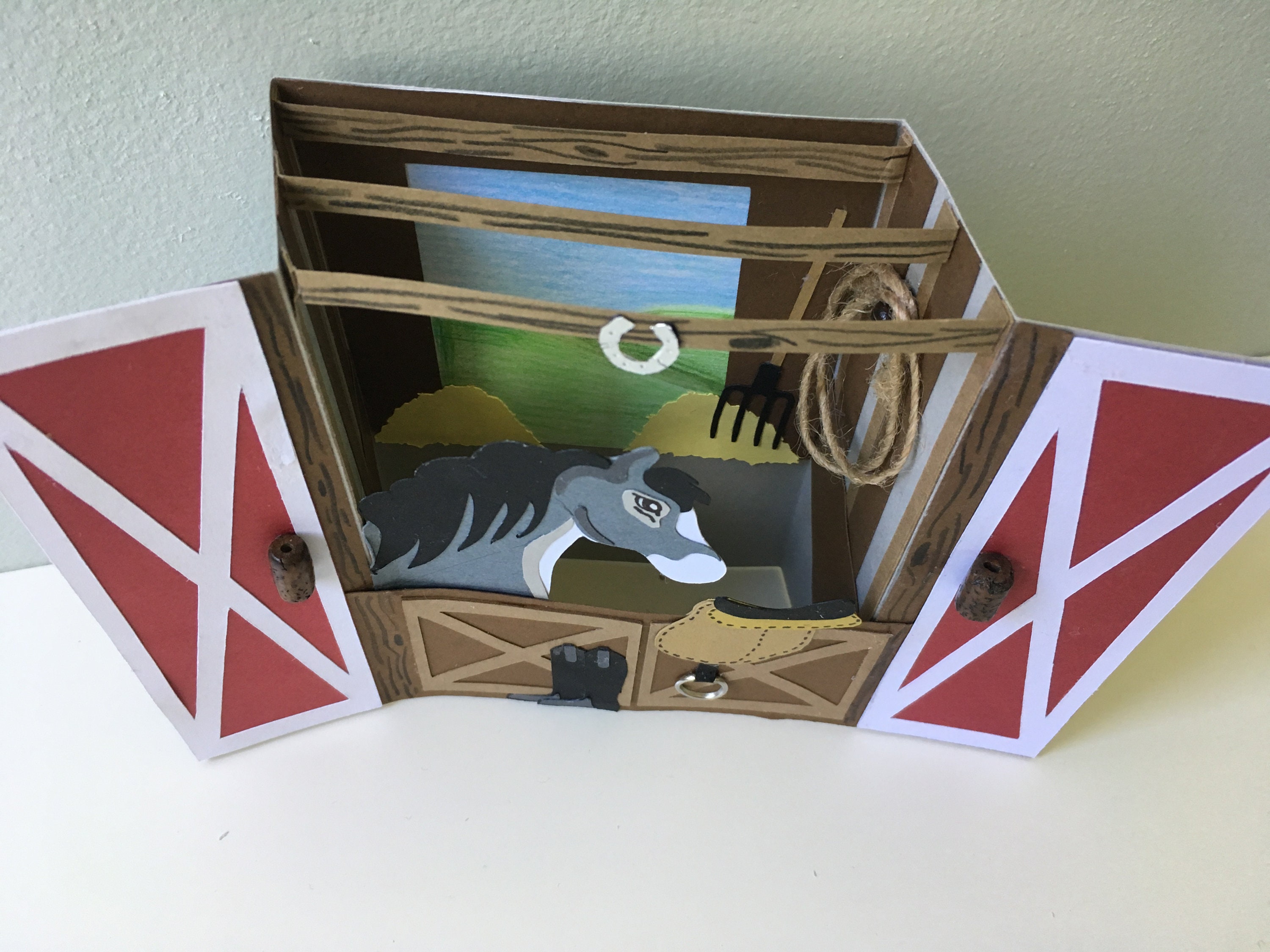 3D "u" Fold Horse Stable Greeting Card Cutting Files ONLY - Etsy Canada