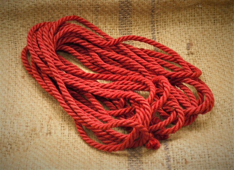 True Red Hand Made and Dyed Jute Rope for Shibari / Kinbaku - Etsy