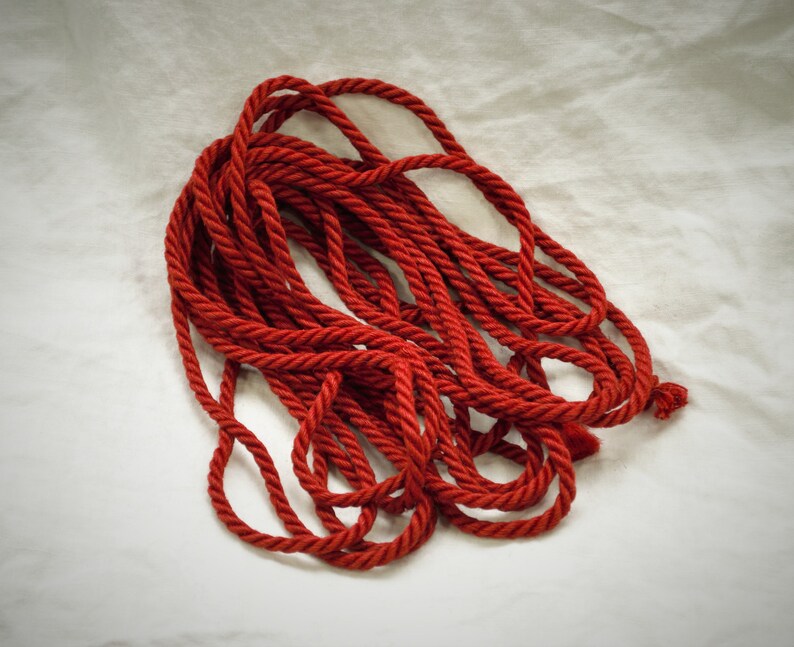 True Red Hand Made and Dyed Jute Rope for Shibari / Kinbaku - Etsy