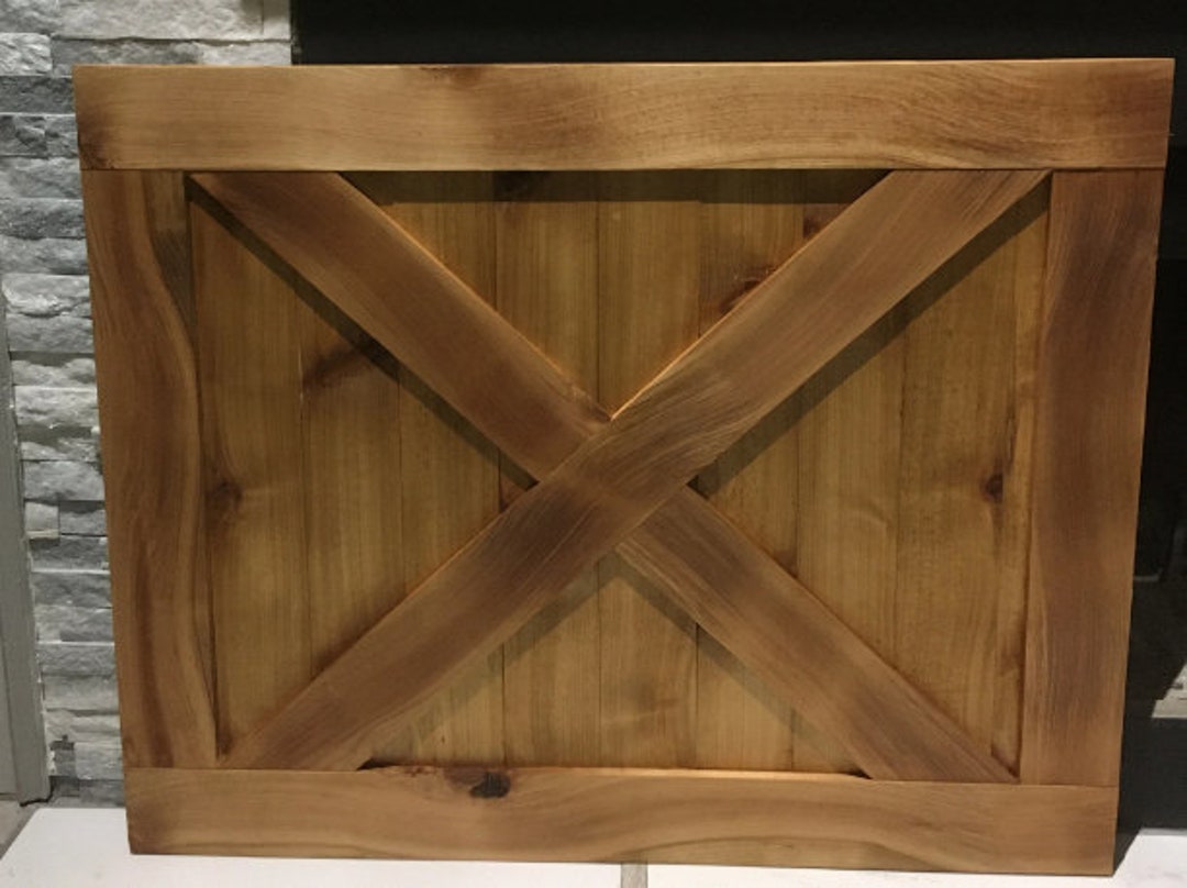 Fireplace Cover Screen Insert - Barn Door Look - X Design - Etsy