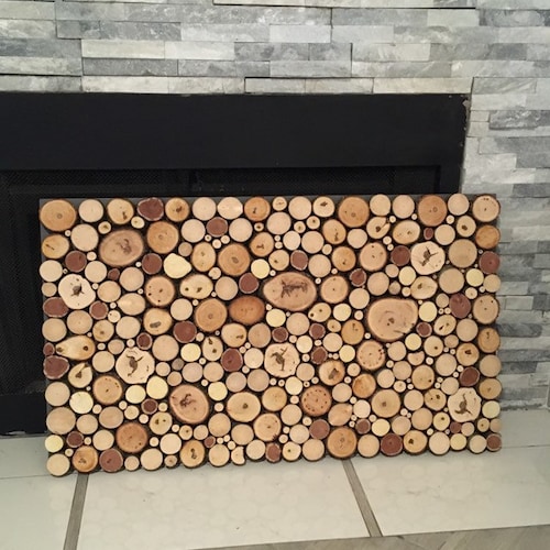 Fireplace Cover Screen Insert Split Wood - Etsy