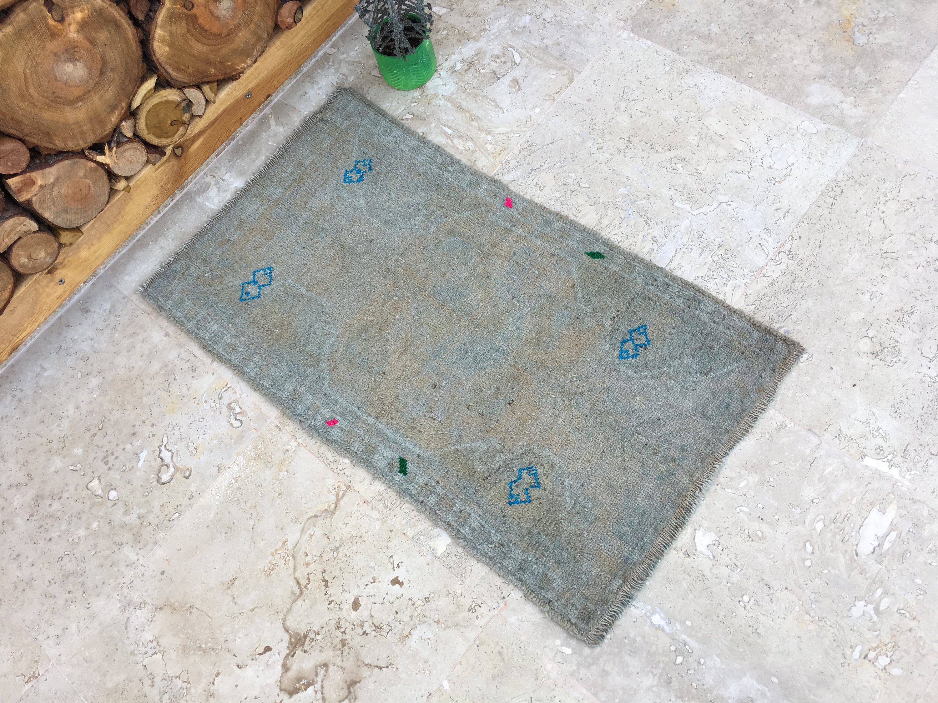 Turkish Door Mat Rugvintage Turkish Small Rugoushak Mat - Etsy