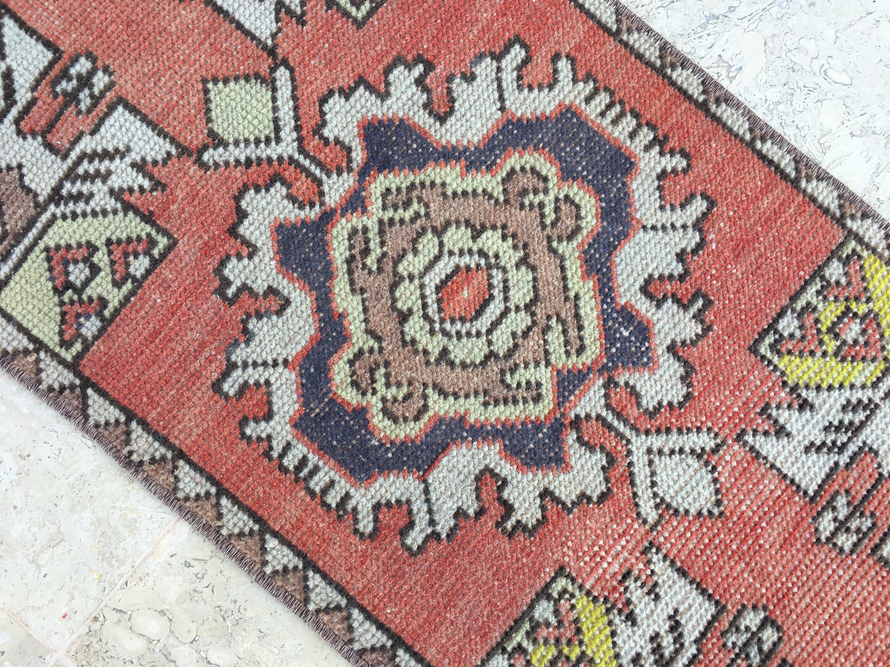 Turkish Door Mat Rugvintage Turkish Small Rugoushak Mat - Etsy