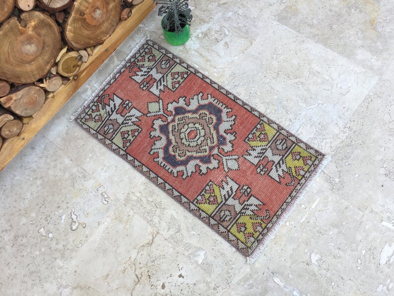 Turkish Door Mat Rugvintage Turkish Small Rugoushak Mat - Etsy
