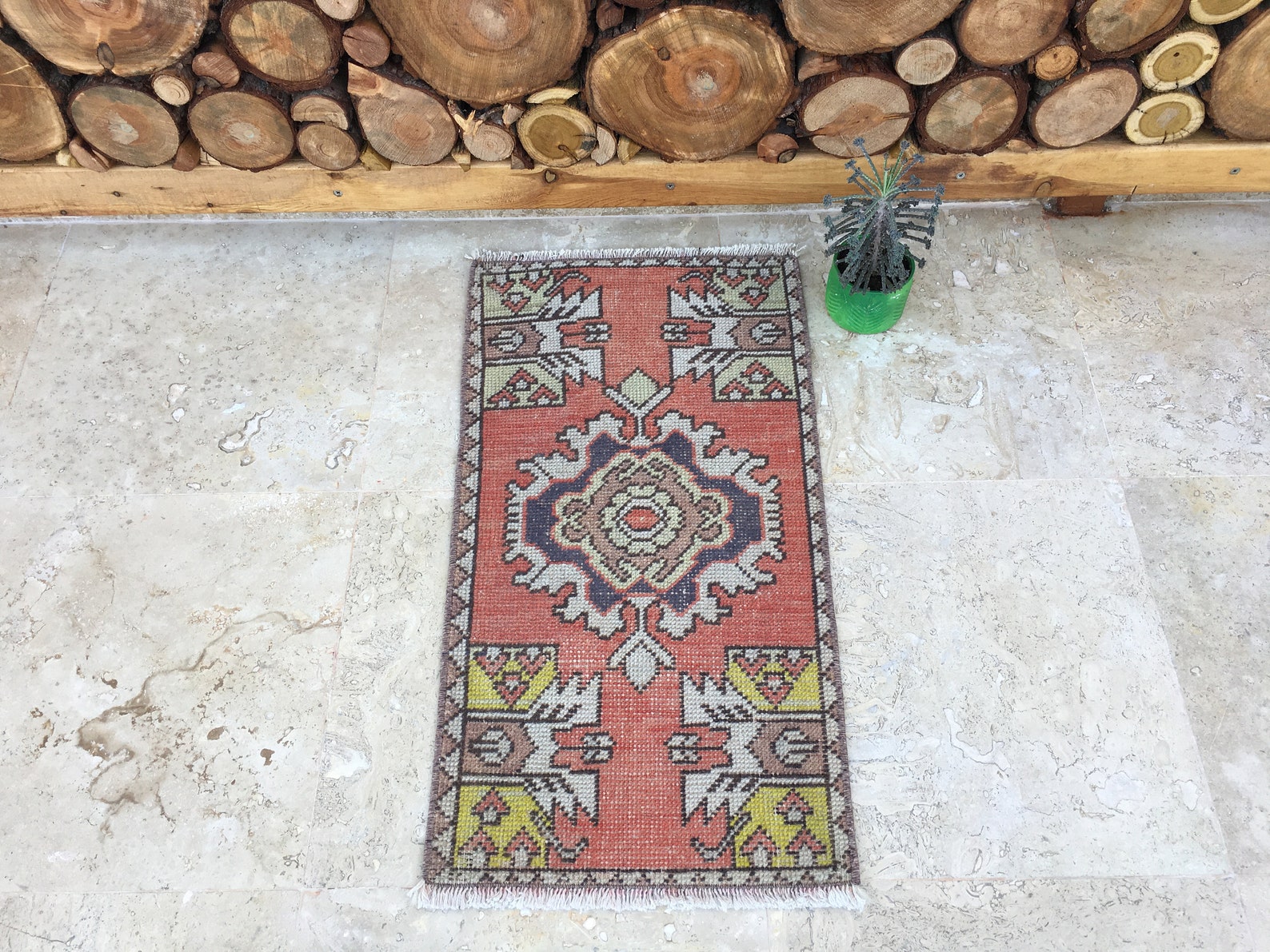 Turkish Door Mat Rugvintage Turkish Small Rugoushak Mat - Etsy