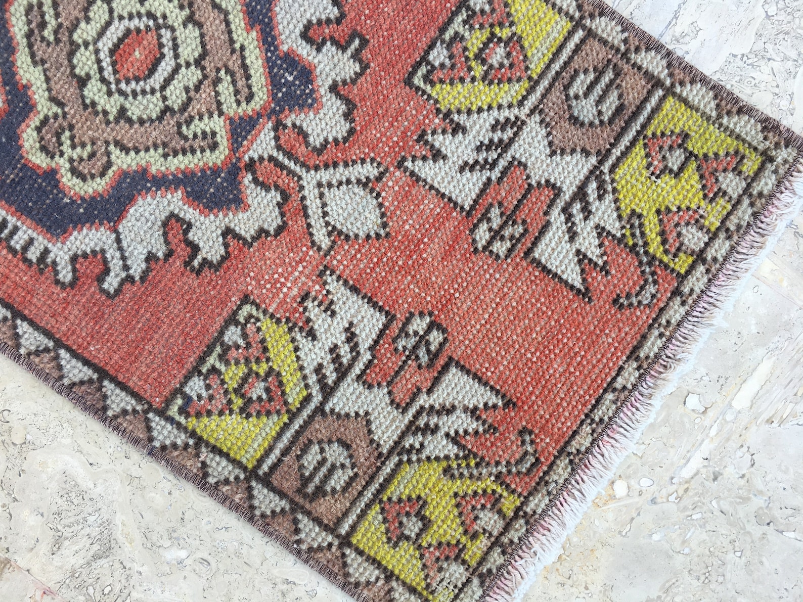 Turkish Door Mat Rugvintage Turkish Small Rugoushak Mat - Etsy