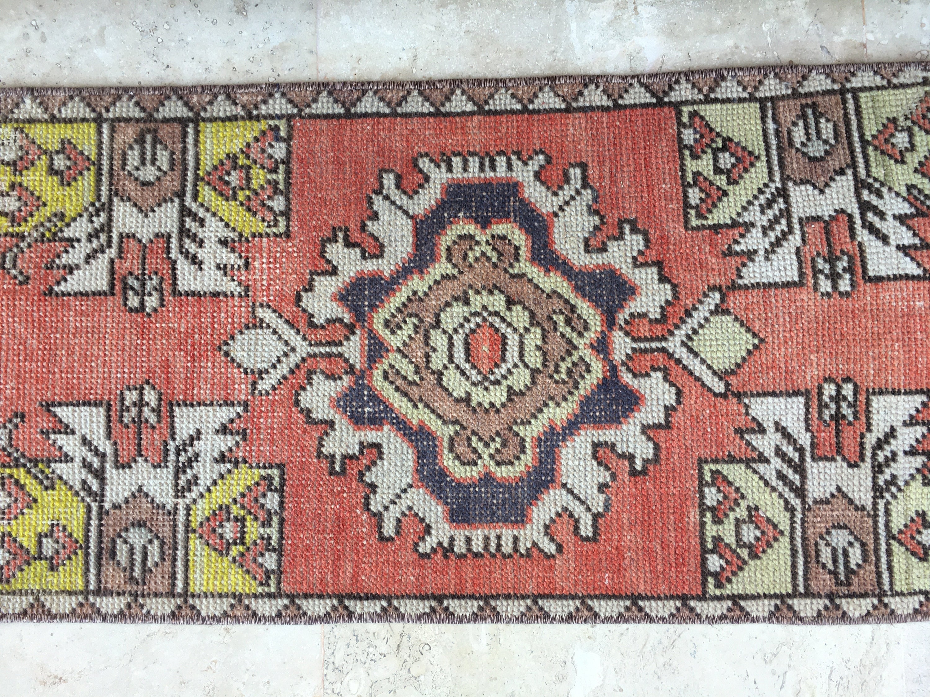 Turkish Door Mat Rugvintage Turkish Small Rugoushak Mat - Etsy