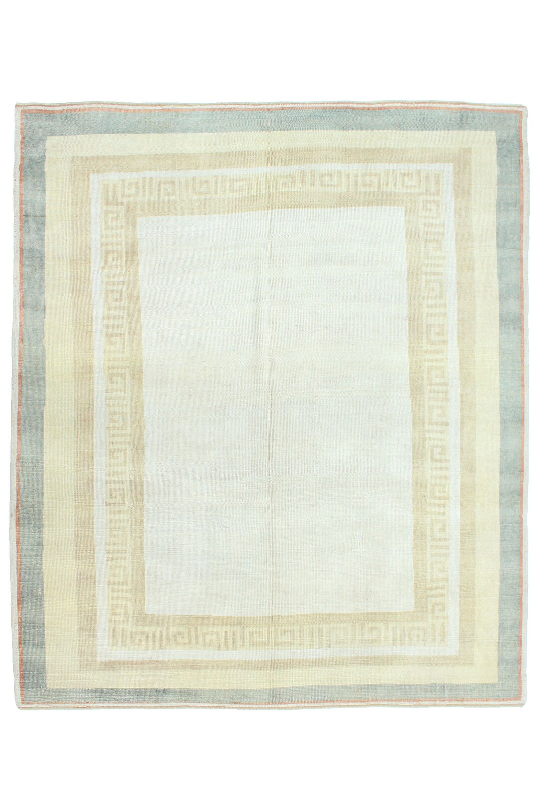 Danish Pastel Rug, Square Floor Rug, Contemporary Modern Oushak Rug ...