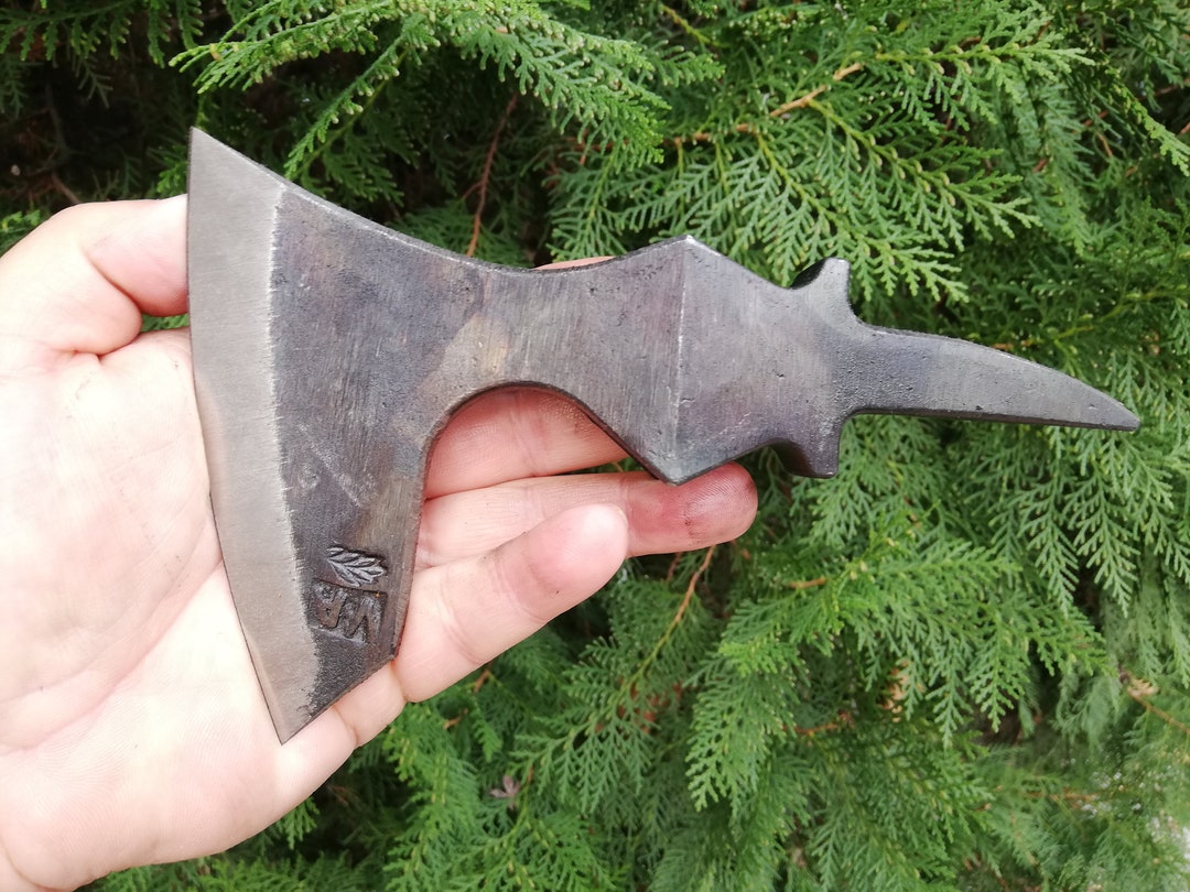 Hand Forged 0,88 Lbs / 0,400kg. Bearded Axe & Pick Spike Hammer ...