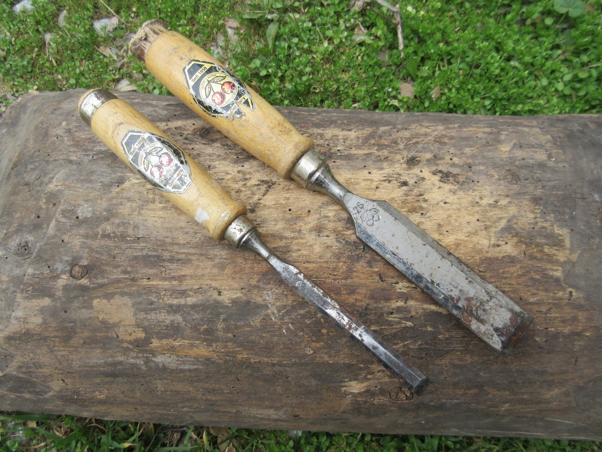Vintage Rare Old Set 2 German FABRIK MARKE Wood Carving Chisel | Etsy