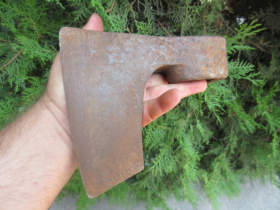 Vintage Hand Forged Steel Blank Axe Head, Communist Era Tool - Etsy