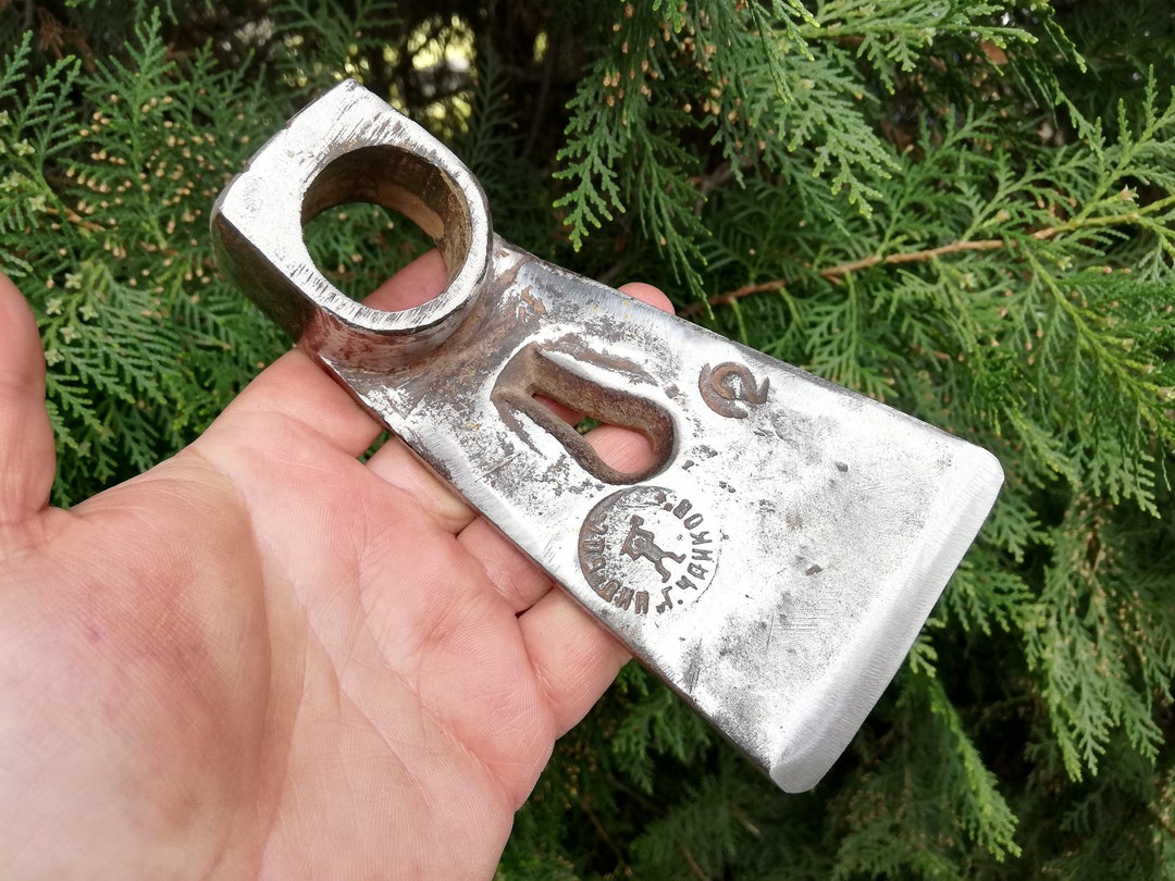 Vtg Rare Communist Era Forged Steel Straight Adze Claw Hammer & Nail ...