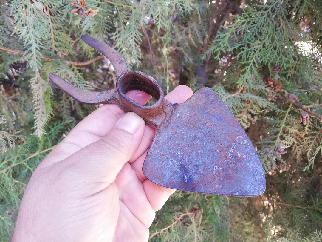 Vtg Old Rare Hand Made Wrought Forged 0,38 Lbs / 0,170 Kg German Grub ...