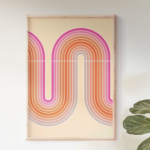 70s Art Print Trendy Wall Art 70s Poster Midcentury Modern | Etsy