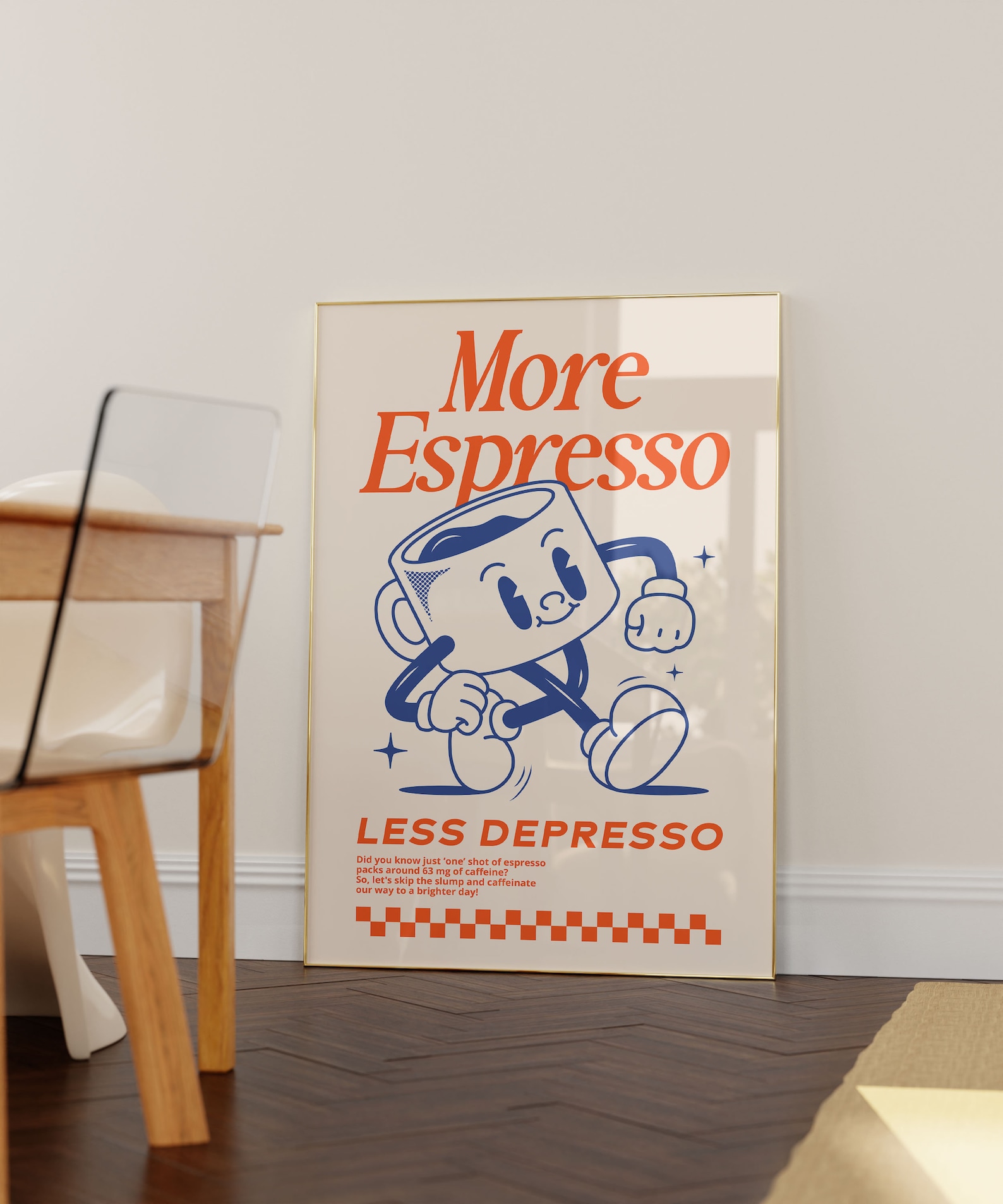 More Espresso Less Depresso Wall Art Print Coffee Station Wall Art ...