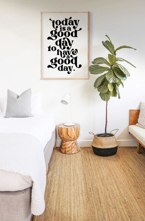 Affirmation Wall Art Affirmation Poster Today is a Good Day | Etsy