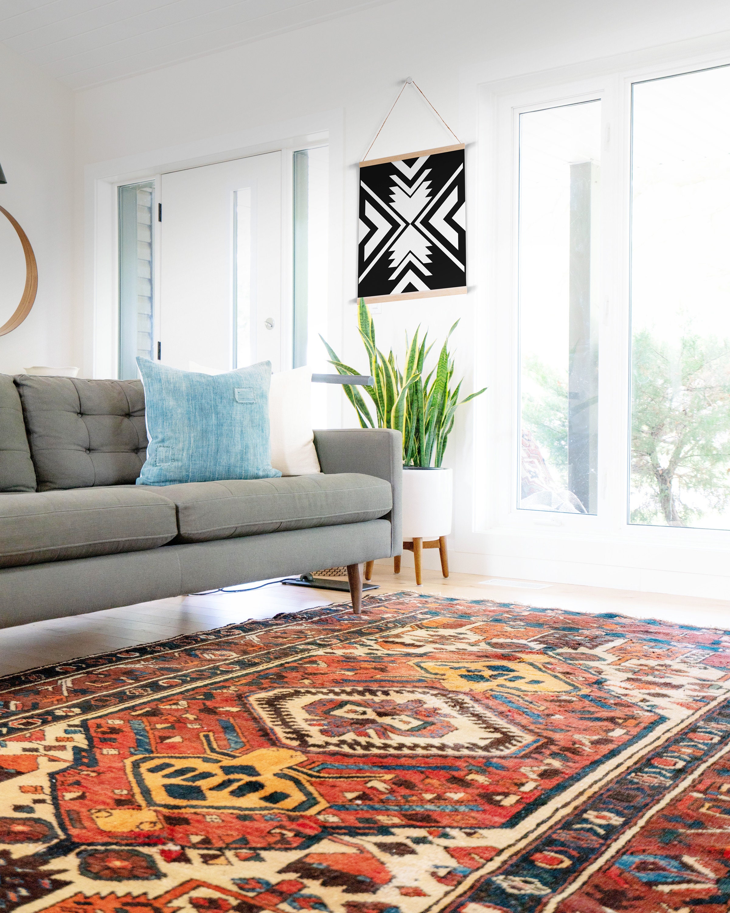 Aztec Wall Art Minimalist Art Work Modern Contemporary | Etsy