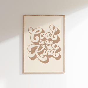 Cool to Be Kind Kids Print, 70s Style Inspired Wall Art, Christian ...