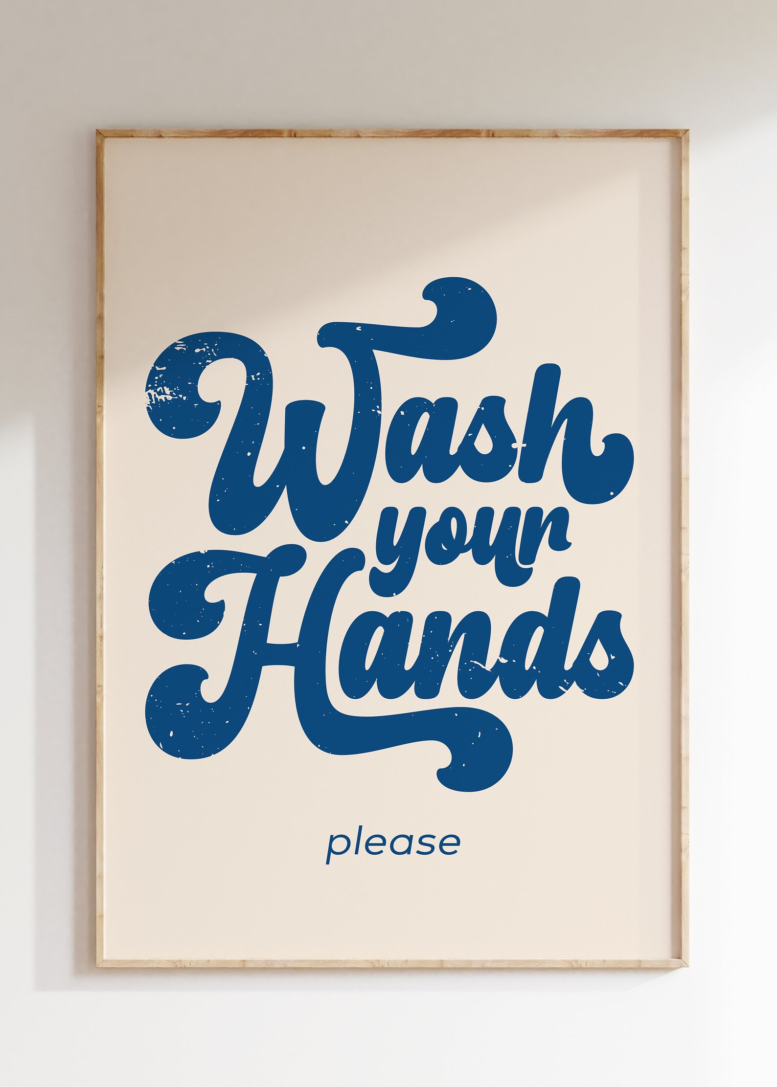 Bathroom Wall Art, Wash Your Hands, Retro Print, Retro Bathroom Prints ...