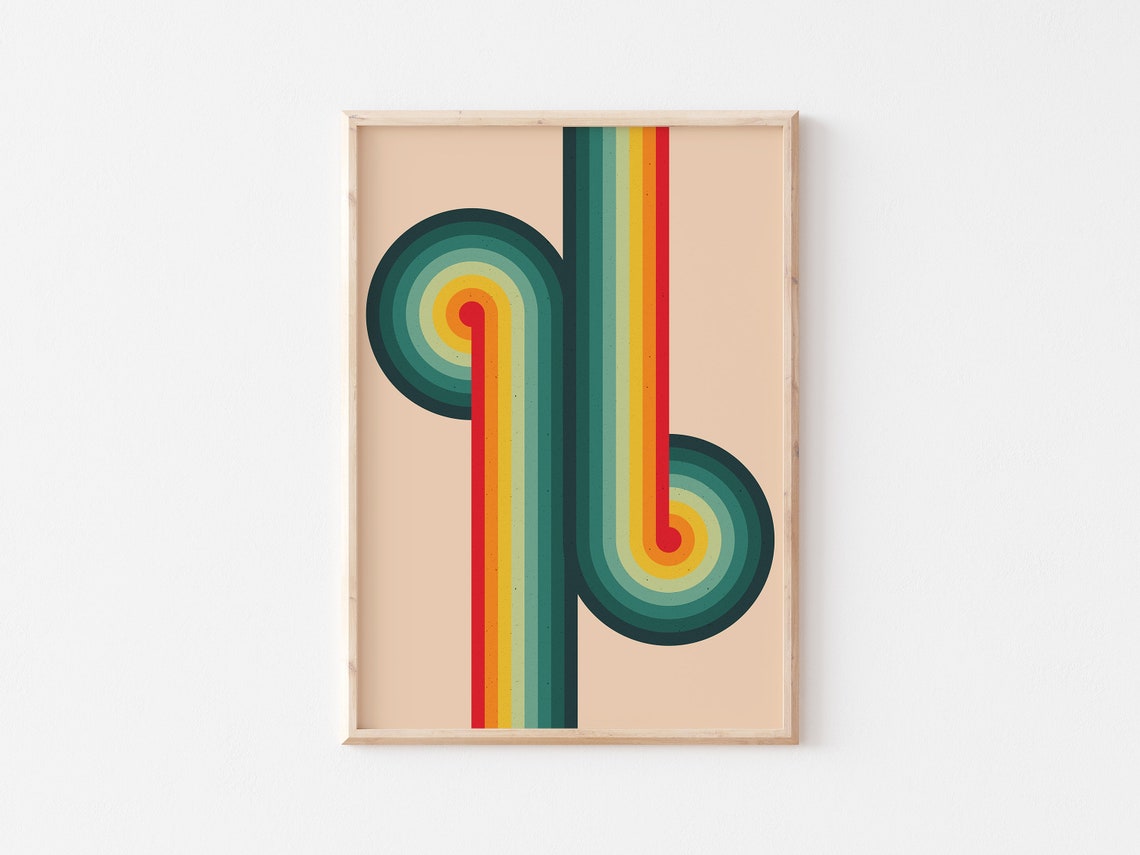 Wall Art 70s Art Print Trendy Wall Art 70s Poster | Etsy