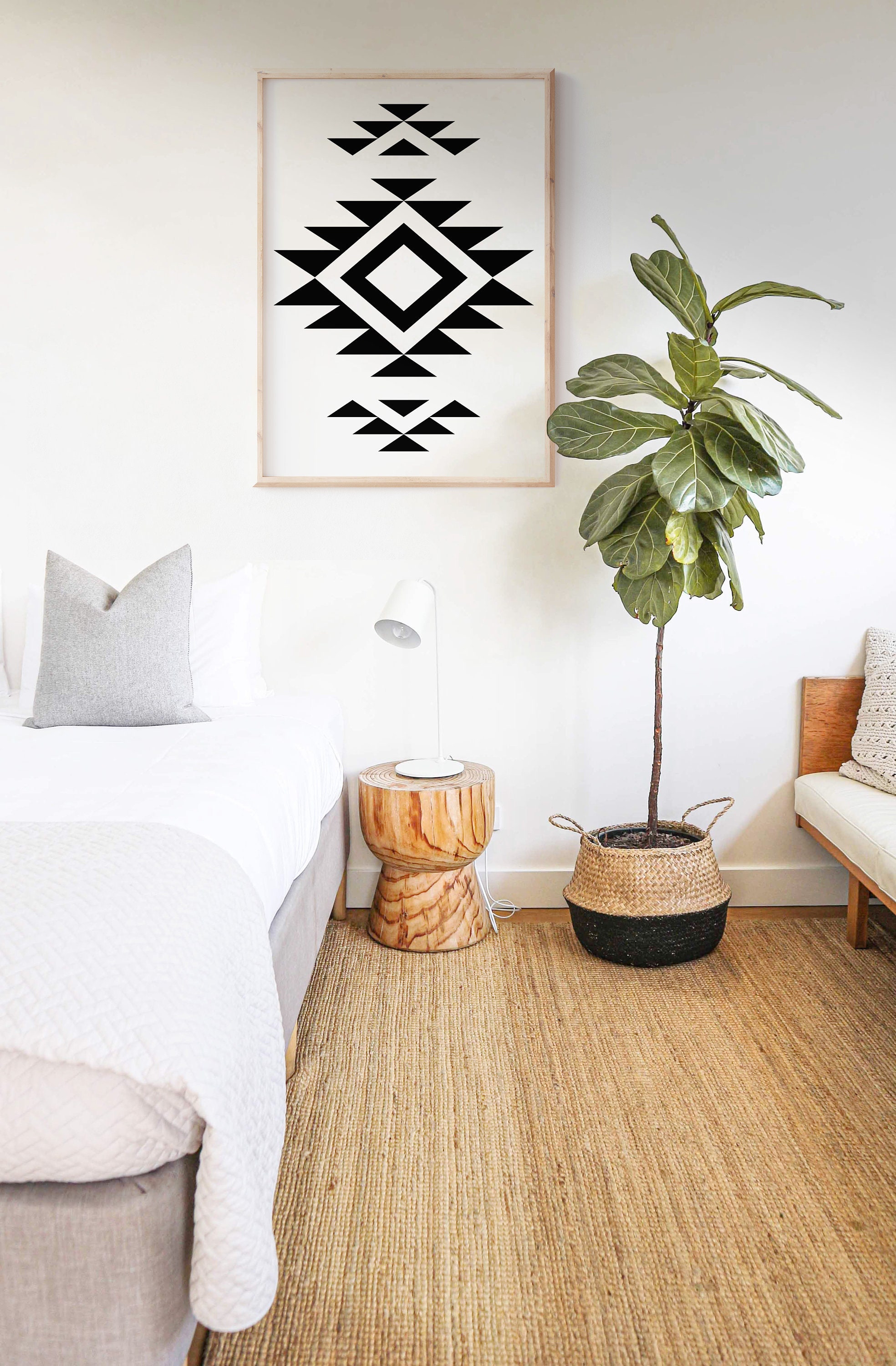 Aztec Wall Art Minimalist Art Work Modern Contemporary | Etsy