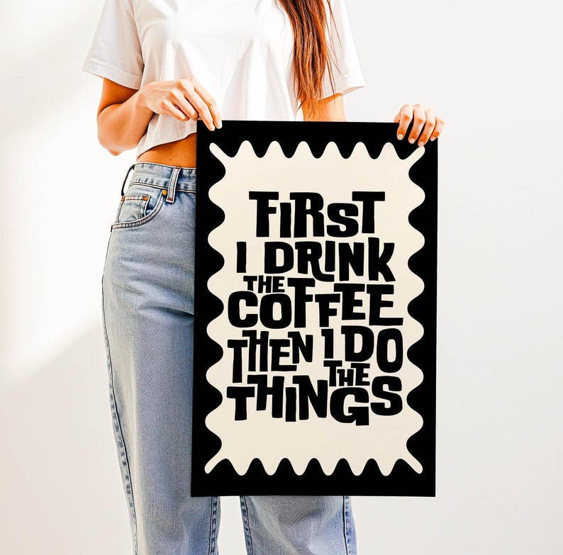 But First Coffee Printable Wall Art, Espresso Bar Poster, Latte Station ...