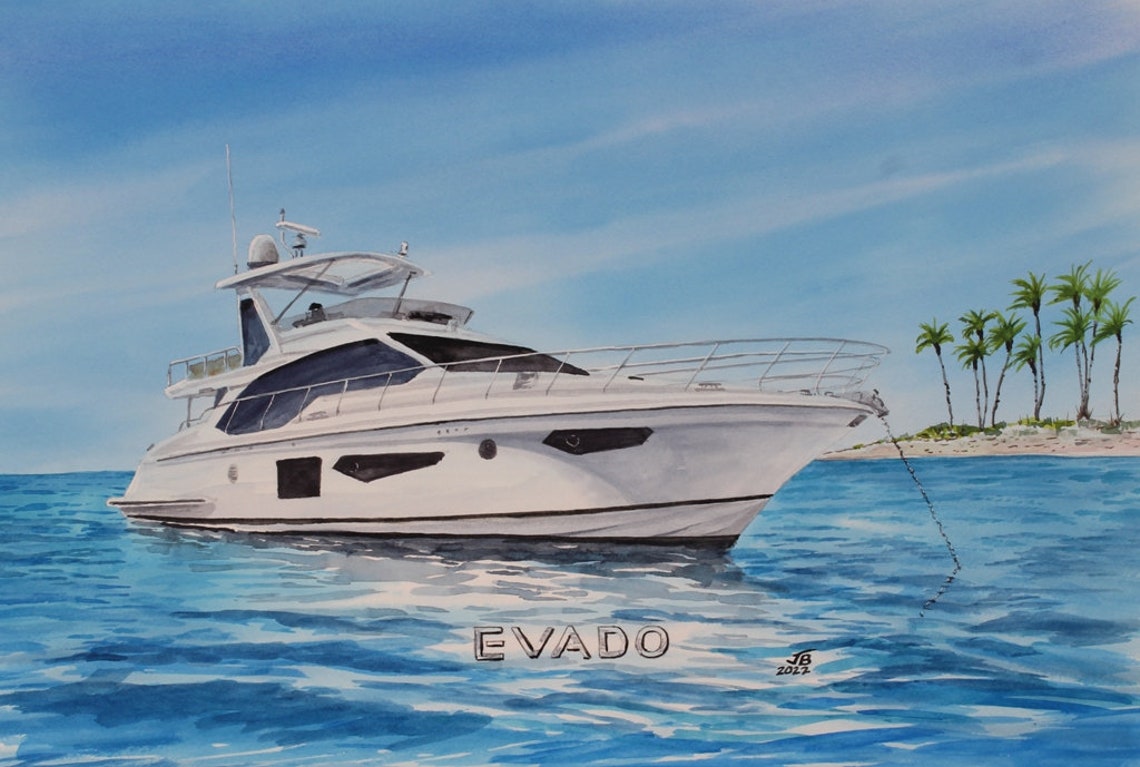 Custom Painting Your Boat 12x18 by Hand From Pictures - Etsy