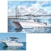 Custom Painting 12x18" CENTER CONSOLE Hand Made Art Sportfishing ...