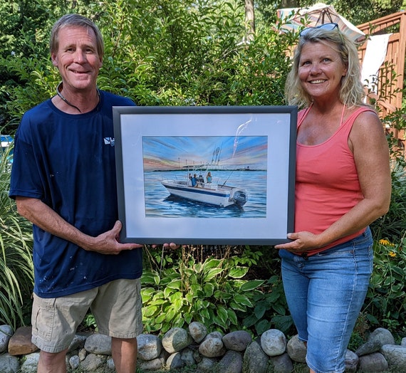 Custom Painting 12x18 CENTER CONSOLE Hand Made Art - Etsy