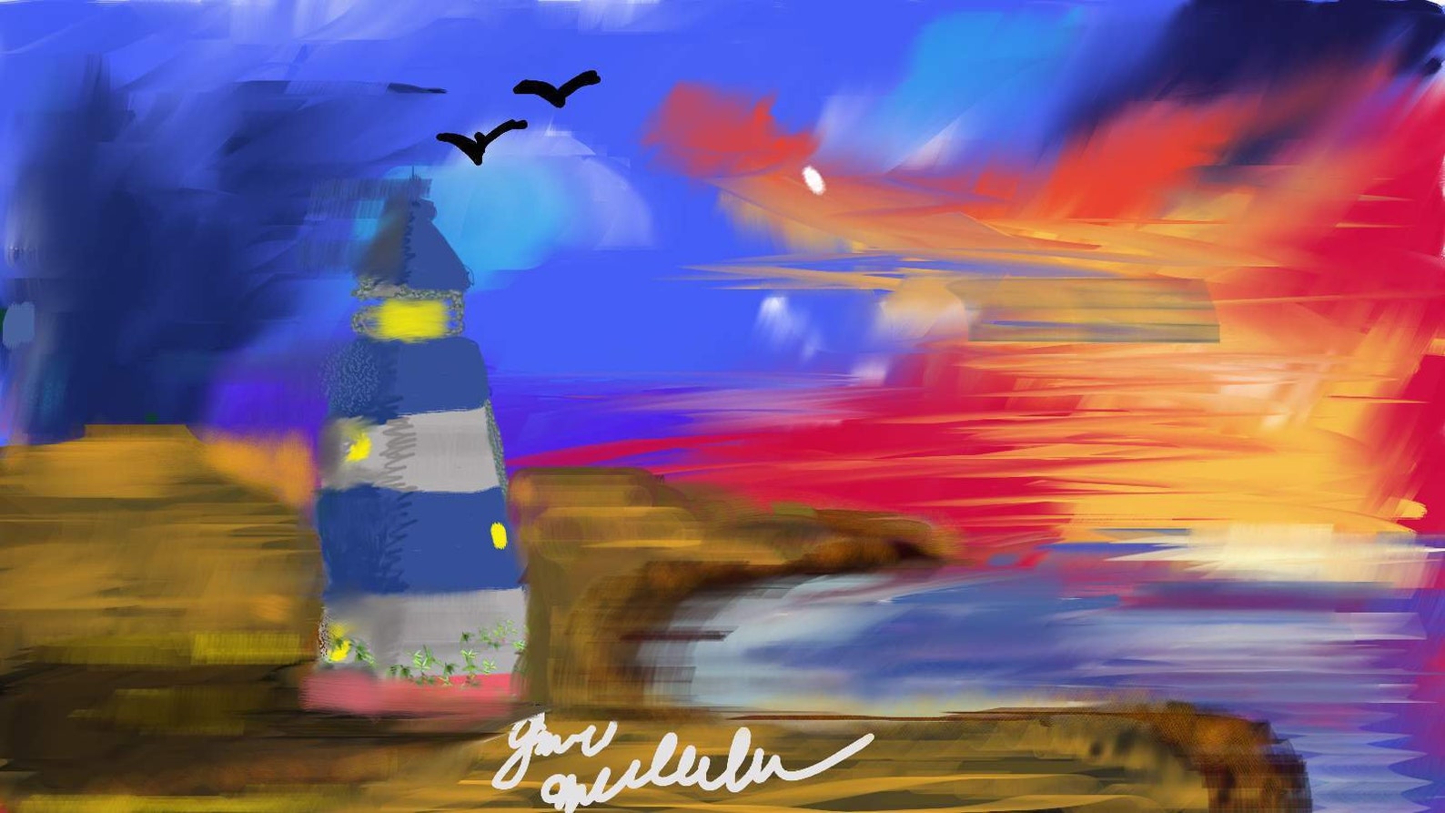 Digital Art, Impressionist Art, Digital Acrylic Painting, Digital ...