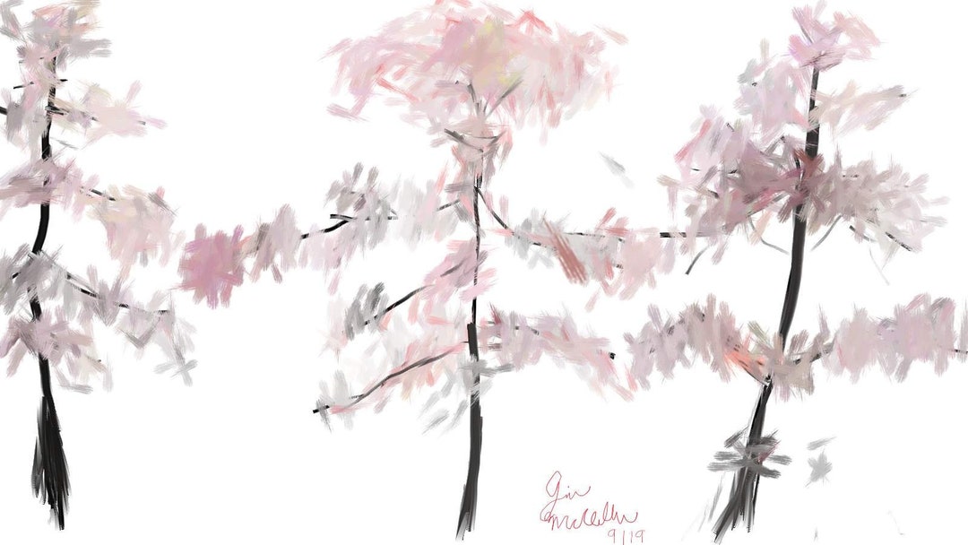 Three Trees Digital Art, Digital Painting, Digital Art - Etsy