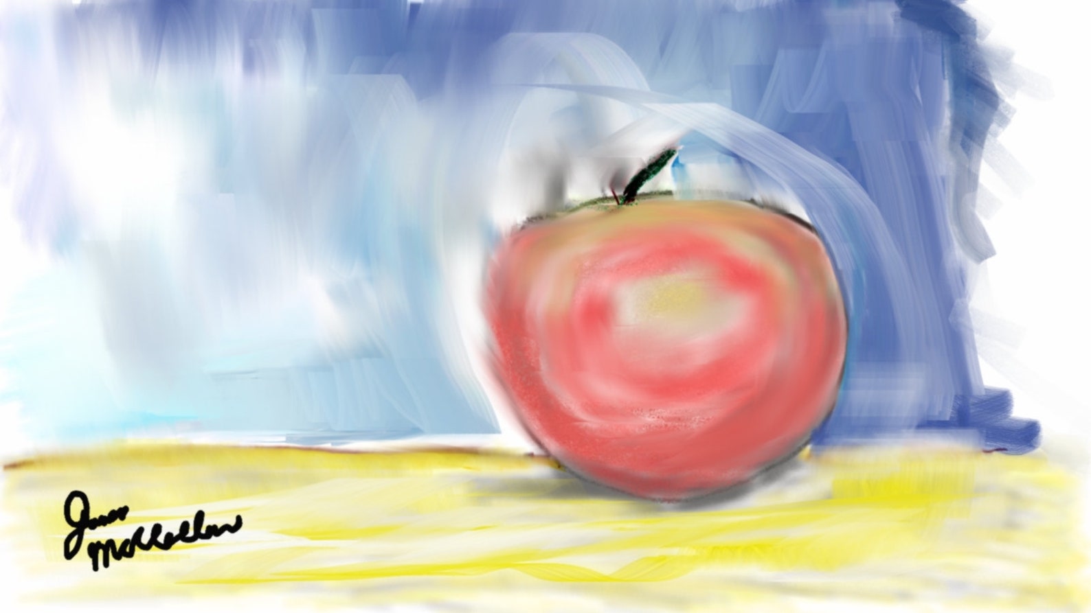Apple Painting, Digital Art, Digital Oil Painting, Digital ...