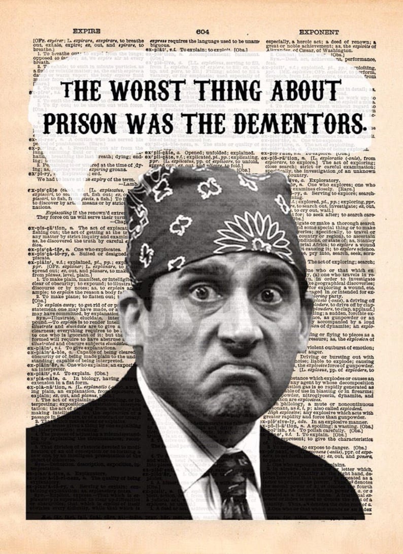 The Office Michael Scott Prison Mike Dictionary Art Print - Etsy