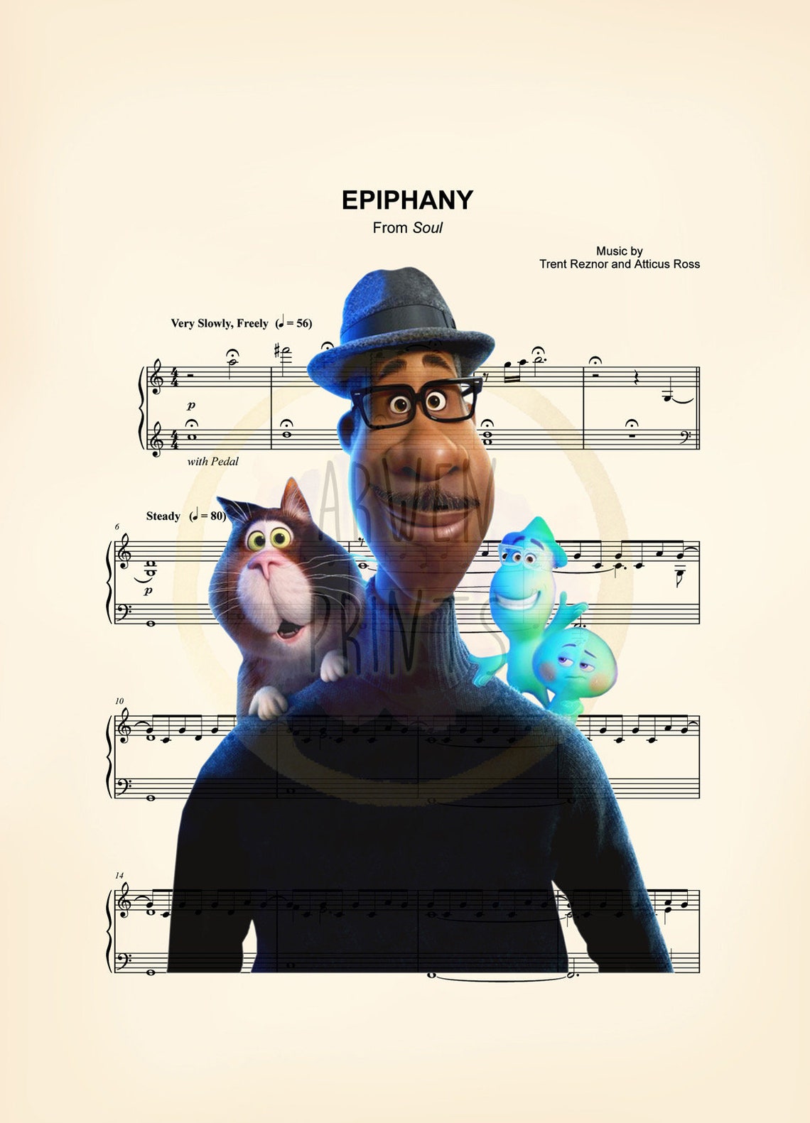Disney Pixars Soul Sheet Music Art Print - Etsy