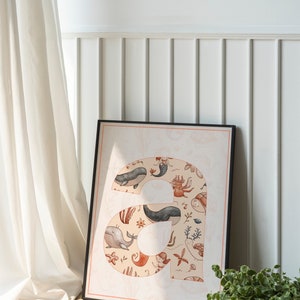 Custom Delft Blue Monogram Print Personalized Wall Art Coastal ...