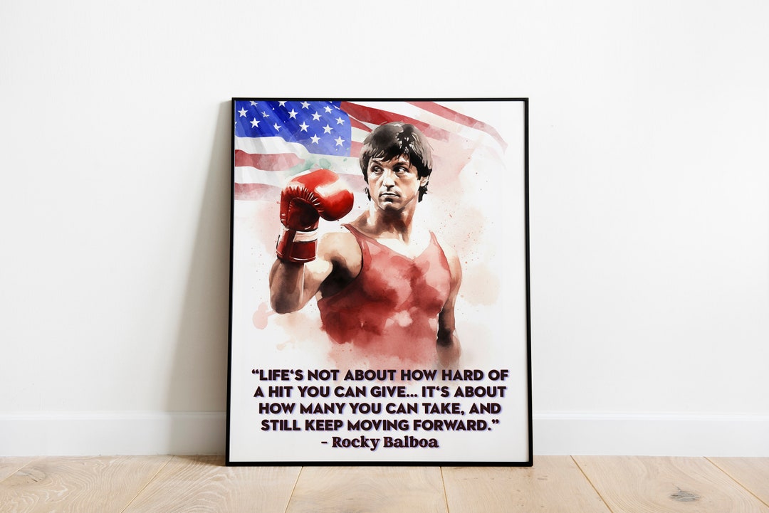 Rocky Balboa Motivational Art, Wall Art, Inspirational, Positive Art ...