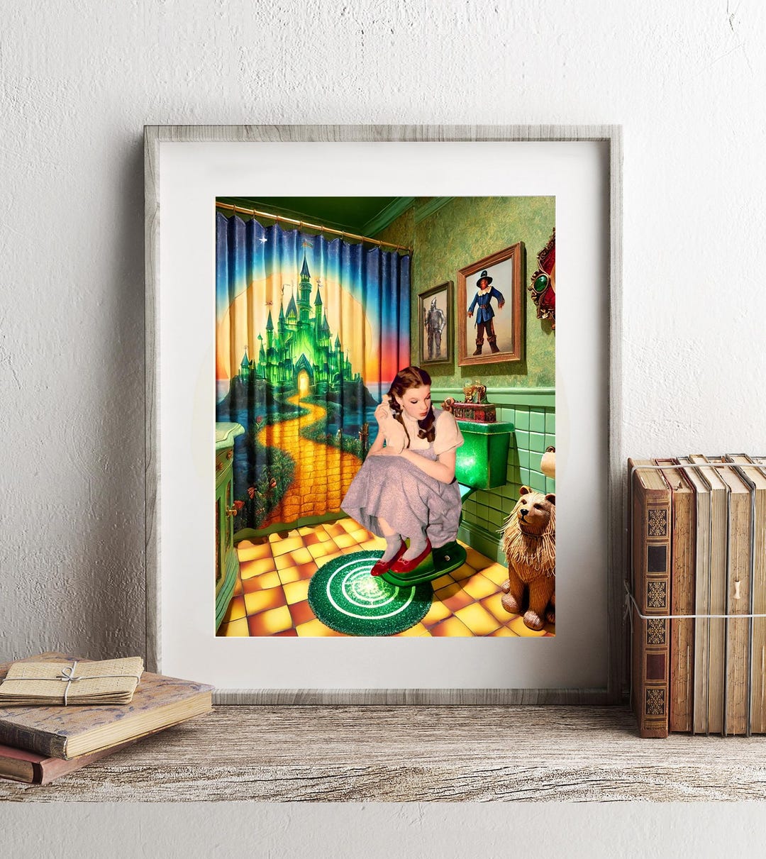Wizard of Oz Dorothy Color Bathroom Wall Art, Wizard of Oz Bathroom Art ...