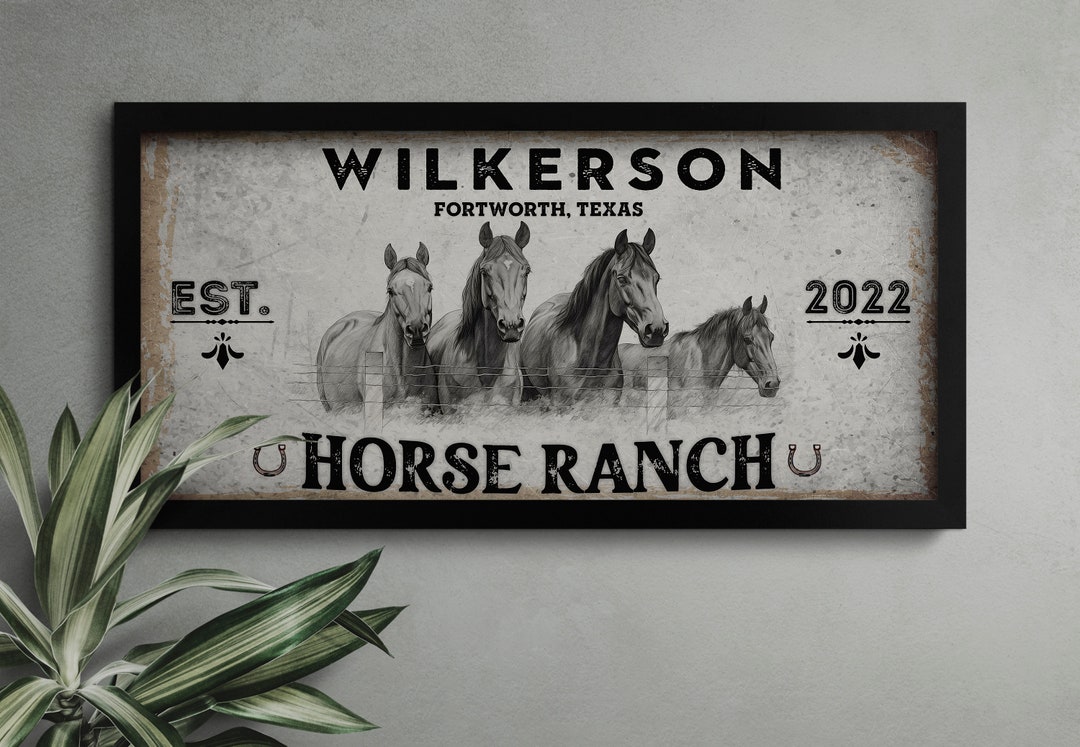 Custom Family Farm House Horse Ranch Decor Canvas Wall Art - Etsy